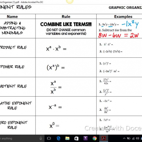 Properties Of Exponents