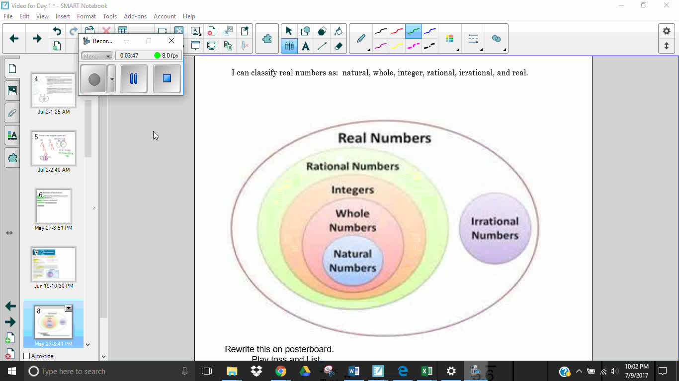 Classification Of Real Numbers